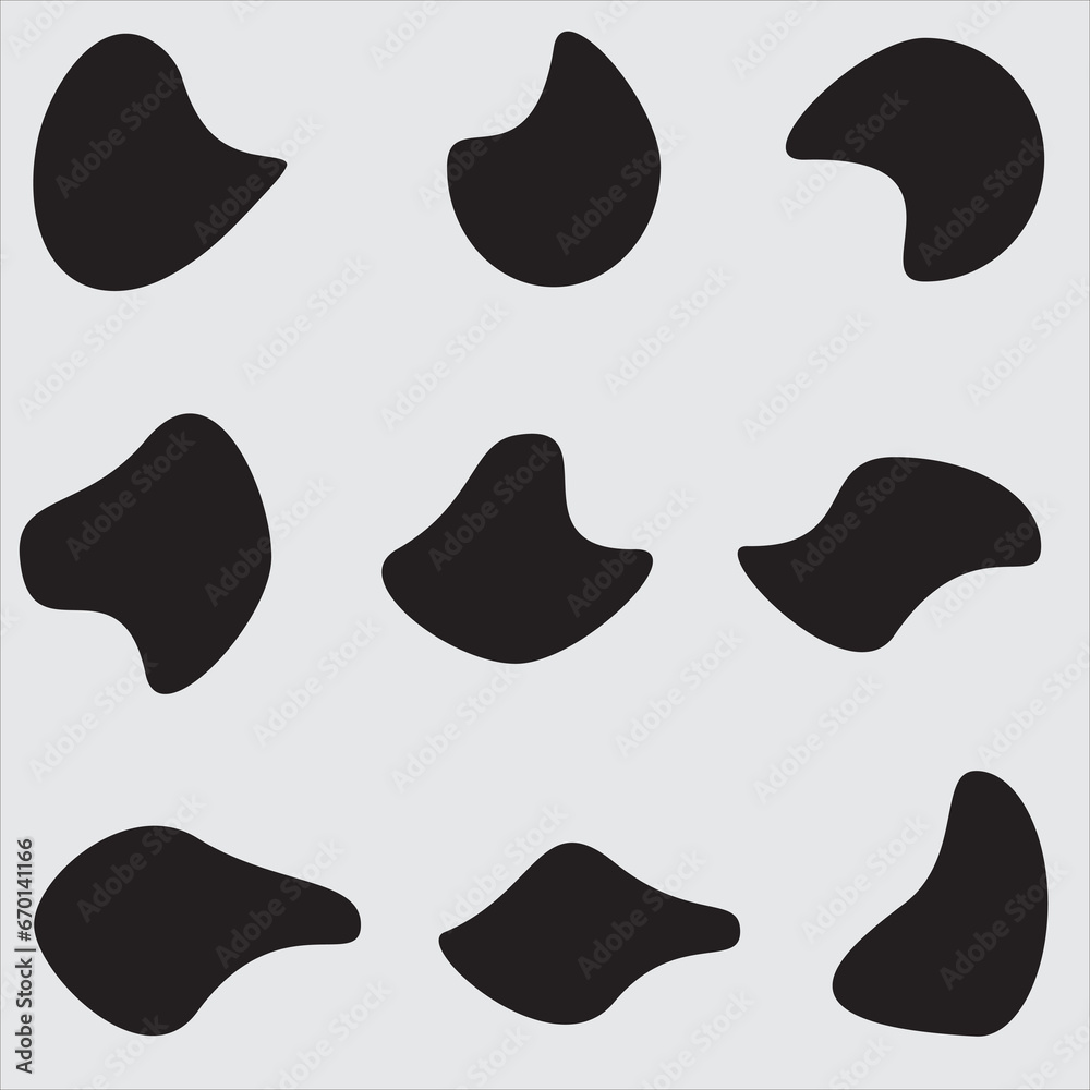 9 Modern Liquid Irregular Blob Shape Stock Vector, Stock Photos Vectors ...
