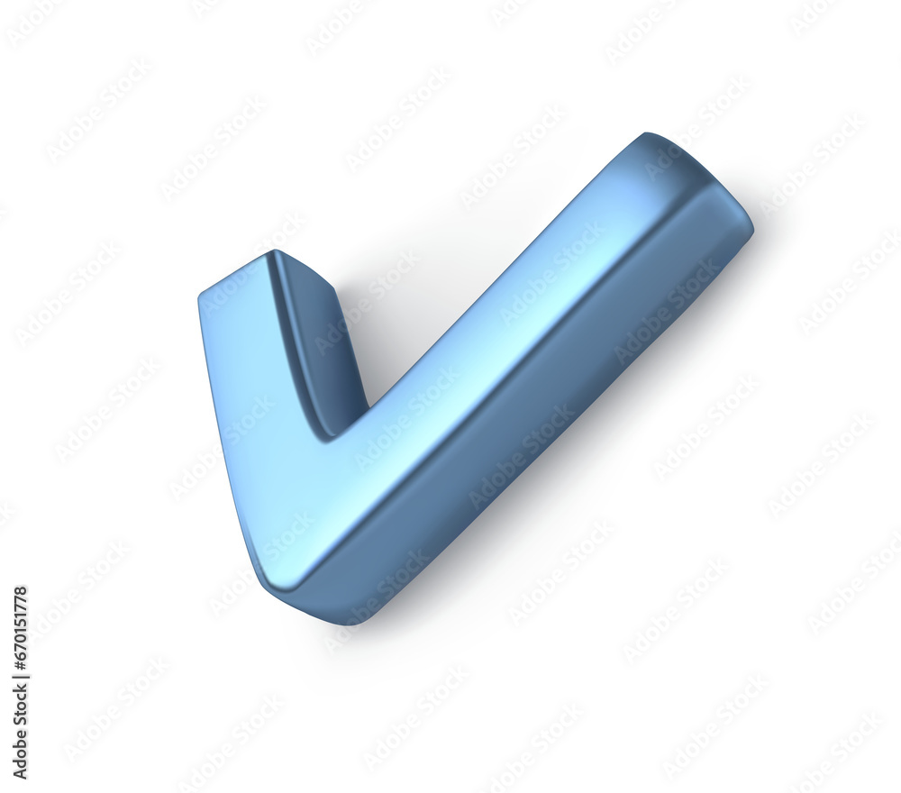 Checkbox Icon. Blue metallic check option for poll or text graphic ...