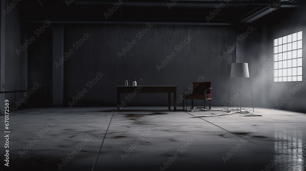 Dark and dangerous scene of a crime scene Stock Illustration | Adobe Stock