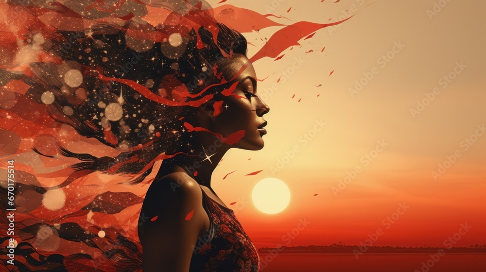 Ways to Embrace Feminine Energy. Divine Feminine Qualities. Abstract ...