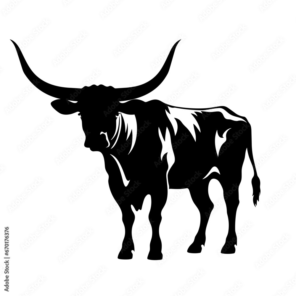 Texas Longhorn Silhouettes SVG logo icon Stock Vector | Adobe Stock