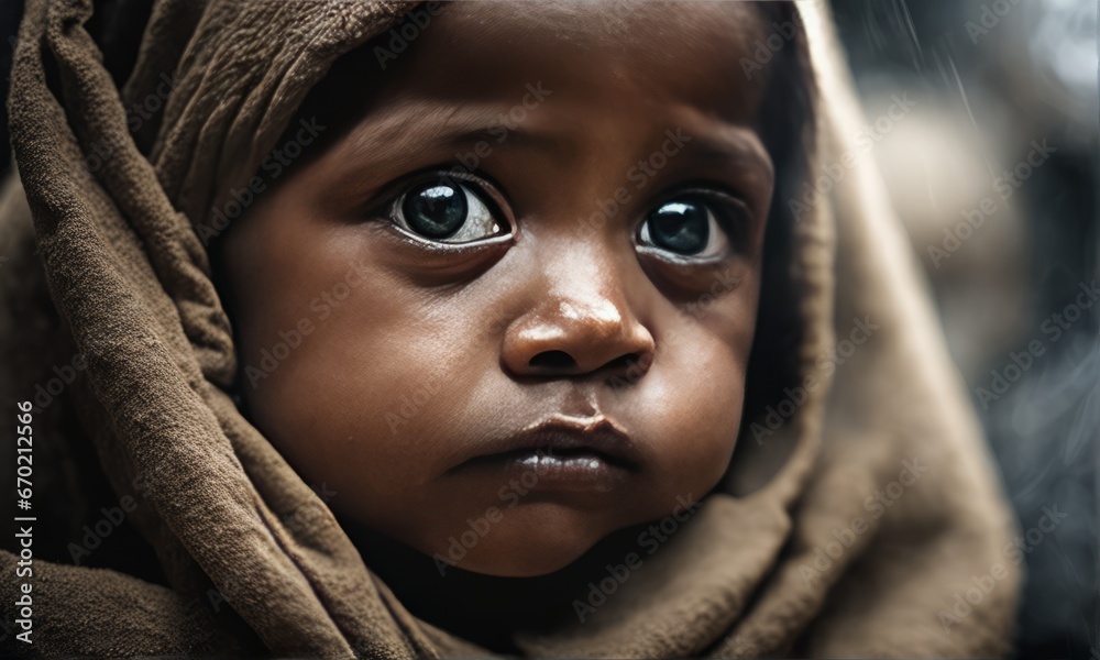 sad homeless child with eyes in a poor poverty sad homeless child with ...