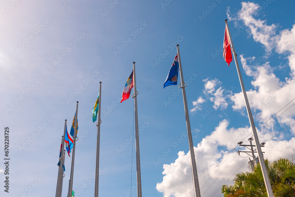 flags of the caribbean Stock Photo | Adobe Stock