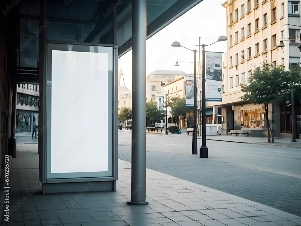 display blank clean white screen or signboard mockup for offers or ...