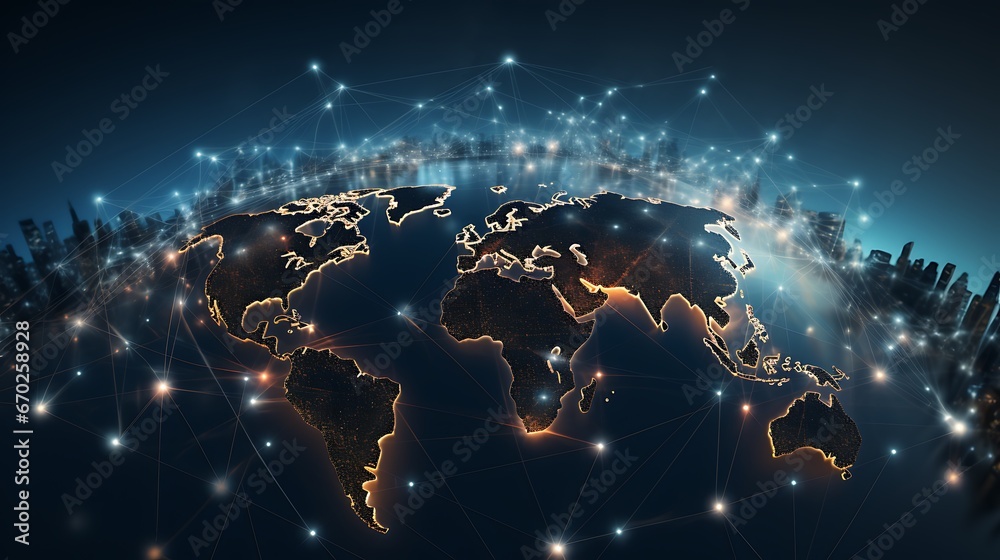 modern and minimalist image that symbolizes the global stock market's ...