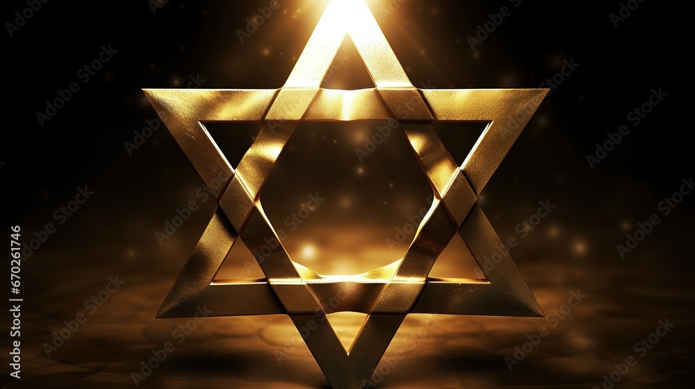 Star of David, ancient symbol, emblem in the shape of a six-pointed ...