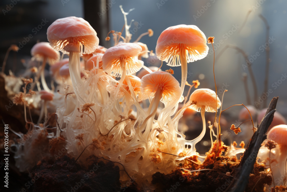 Fungi spreading their delicate mycelium networks through soil ...