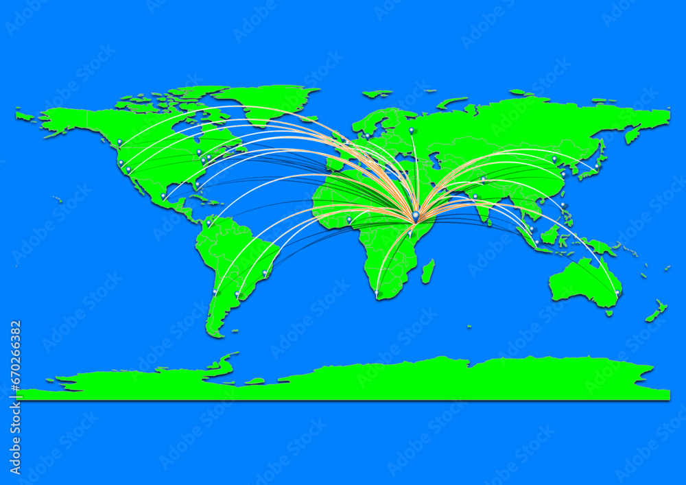 Obraz Goba, Ethiopia map - Concept map for Goba, Ethiopia on World map ...