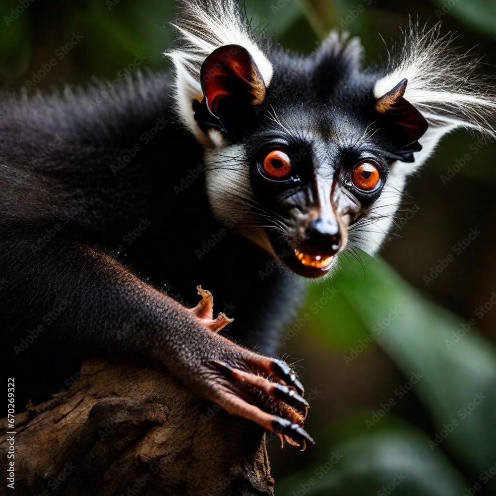 Aye-Aye (Daubentonia madagascariensis) - A lemur native to Madagascar ...