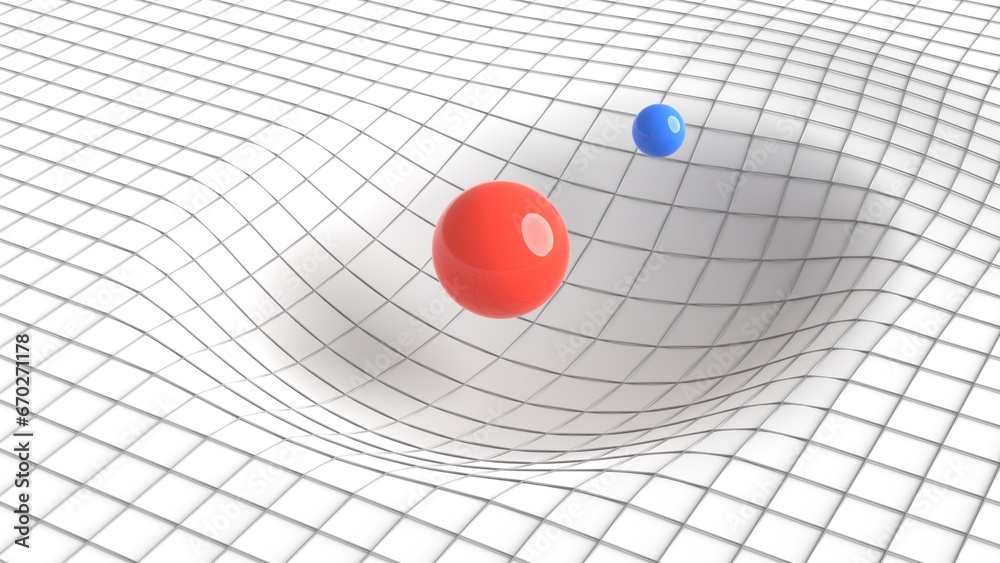 Spacetime Curvature 3d Representation Solar System Gravity Force Loop Animation That Can