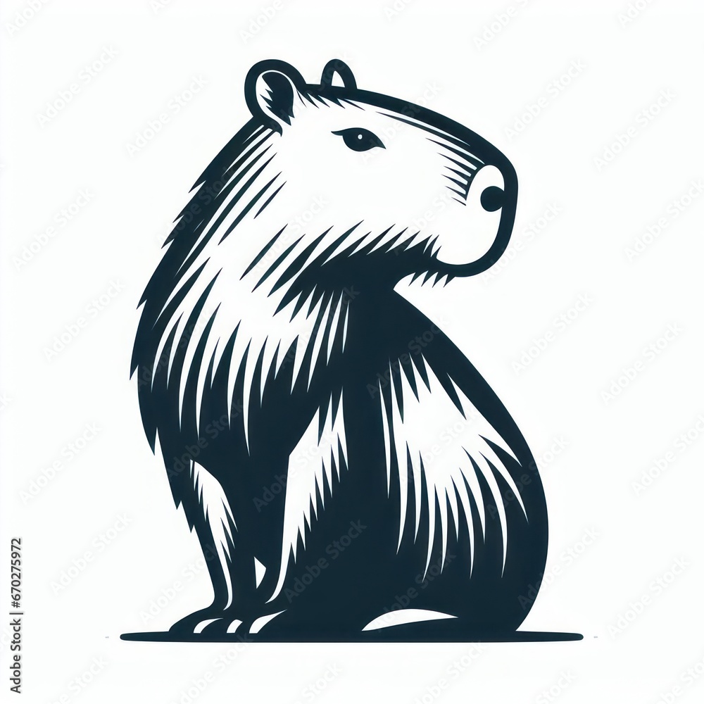 Images of capybaras, minimalist logos and illustrations of capybaras ...