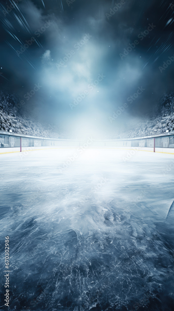 Vertical Gritty Ice Hockey Rink Stock Illustration | Adobe Stock
