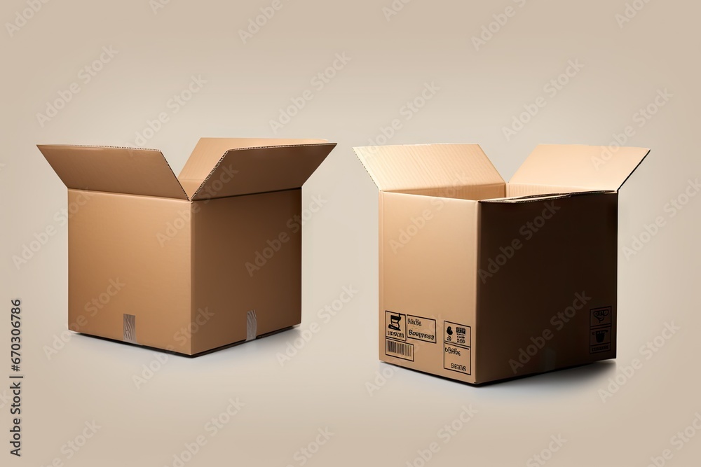 carton cardboard delivery package box isolated cardbox shipping pack ...