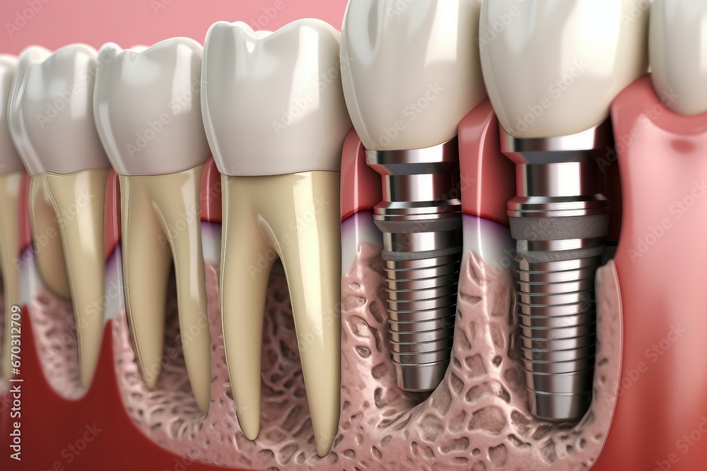 implant dental dentist implantation molar teeth three-dimensional ...