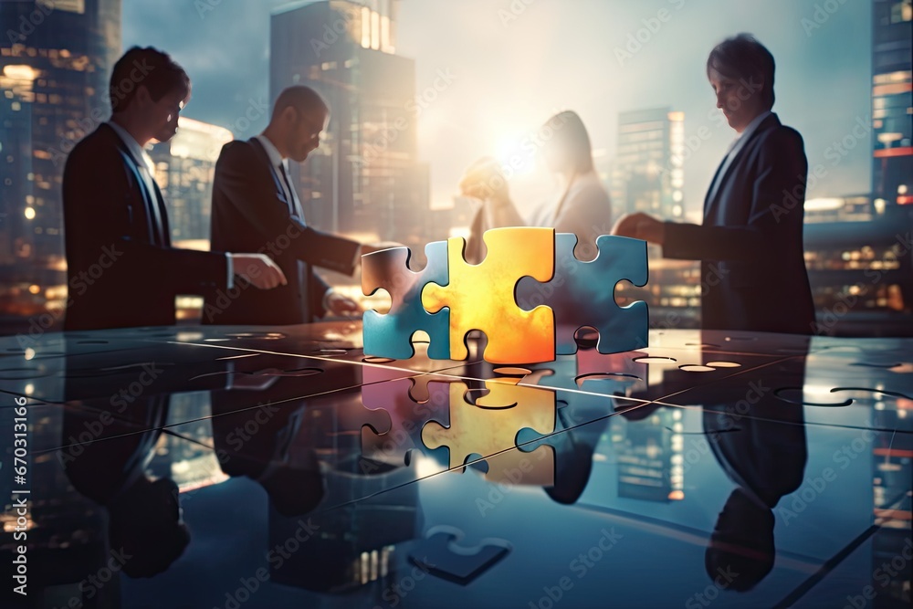 effects light exposure double partnership teamwork Concept office ...