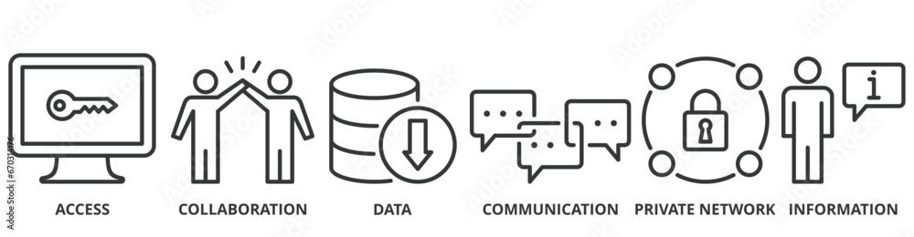 Intranet banner web icon vector illustration concept for global network system with icon of ...