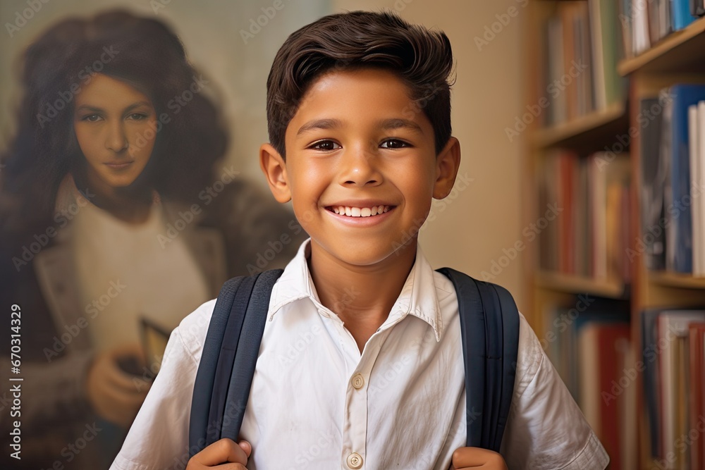 school boy hispanic Smiling education elementary children class happy ...