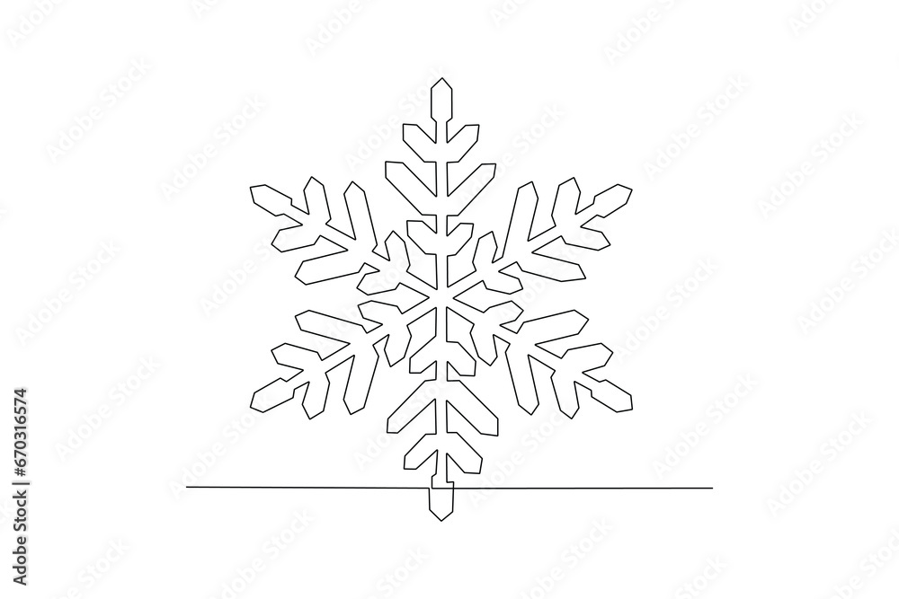 Continuous one line drawing Winter activities. Winter concept. Doodle ...