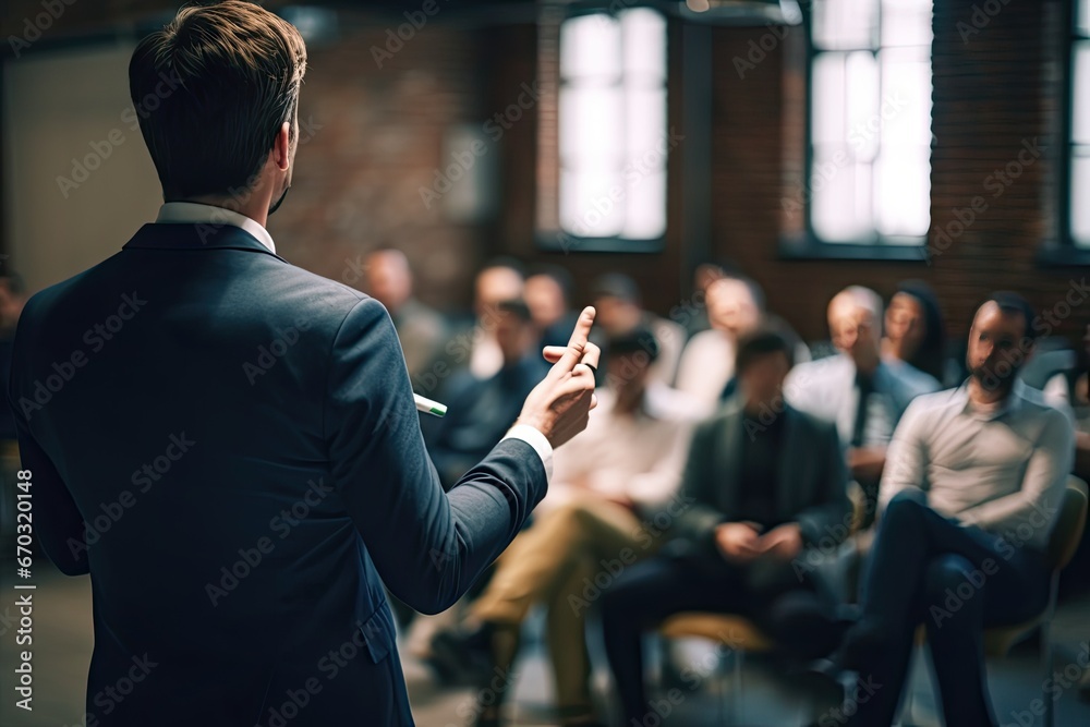 speaker hands focus colleagues collar white office business training ...