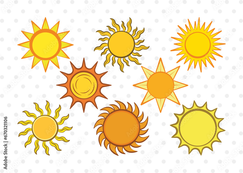Sun Clipart SVG Cut File | Cute Sun Svg | Sunshine Svg | Sun Light Svg ...