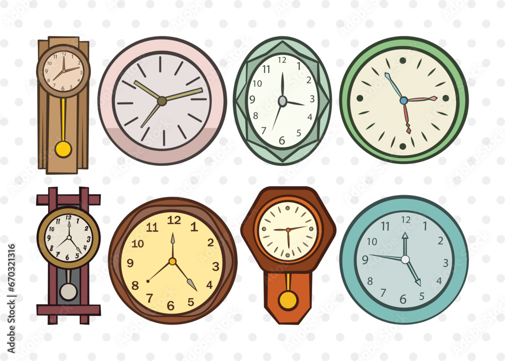 Clock Clipart SVG Cut File, Clock Face Svg, Watch Face Svg, Watch Svg ...