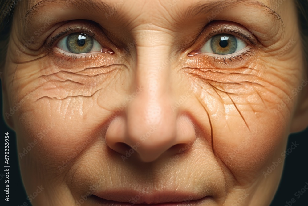 correction wrinkles half face wrinkle woman girl face-lift lifting ...