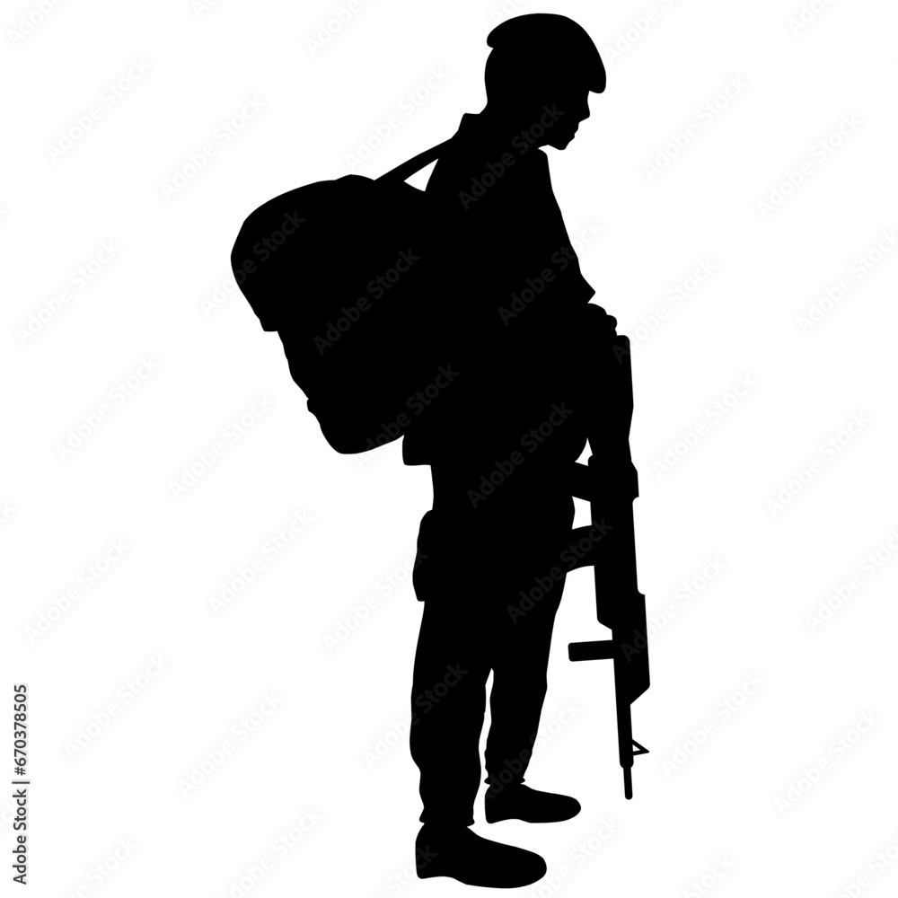 Respect silhouette vector illustration. Military respect graphic ...