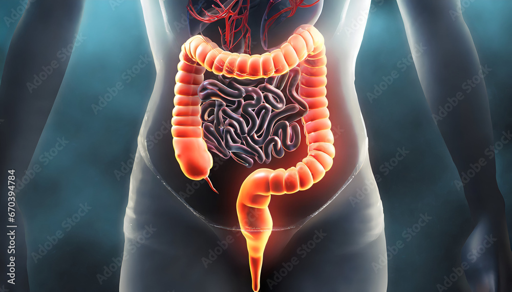 3D Visualization of the Anterior Human Large Intestine Tract in ...