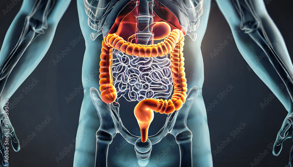 3D Visualization of the Anterior Human Large Intestine Tract in ...