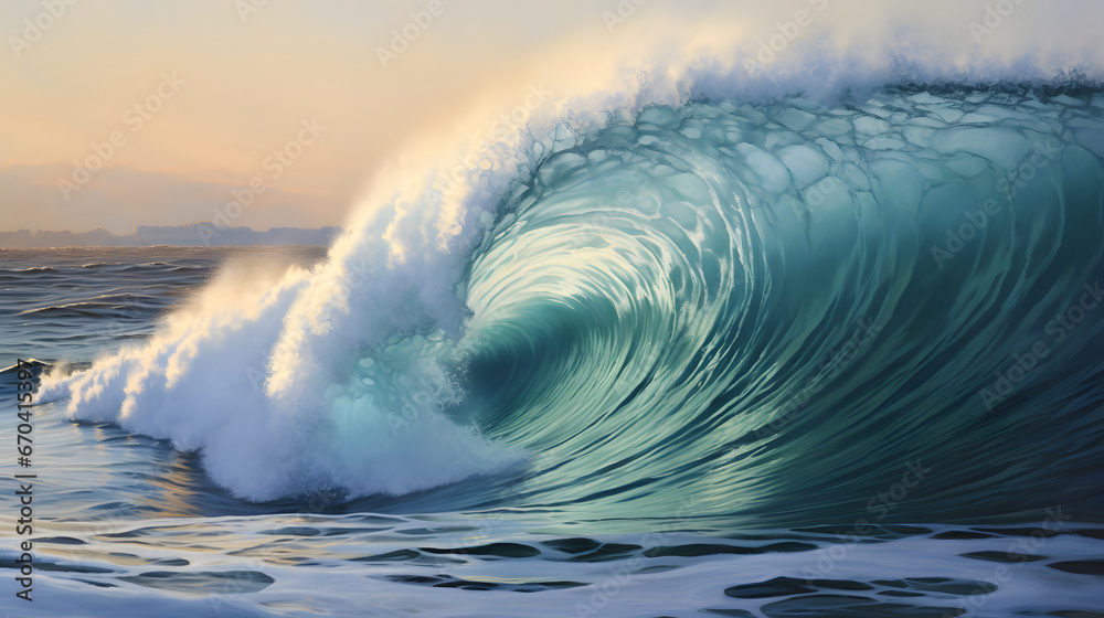 Digital rotation sea water ocean turbulence abstract poster background ...