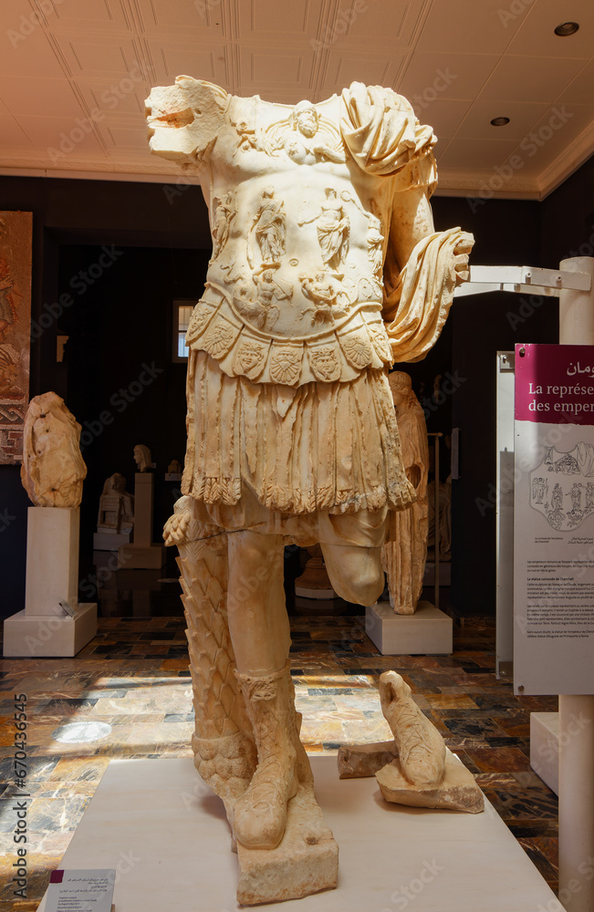 Cherchell, Algeria, 10 23 2023 : famous Roman statue on display in the ...