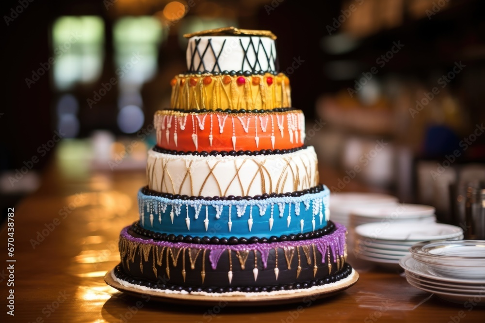 multi-tier cake that signifies birthday celebrations in western culture ...