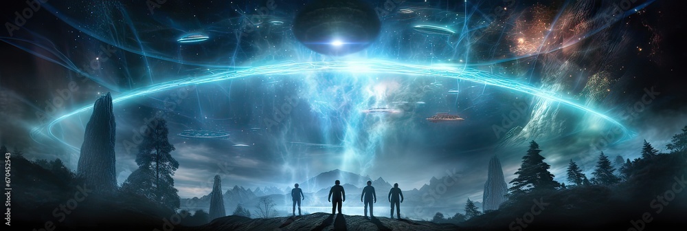 Alien communication, holographic projections, otherworldly encounters ...