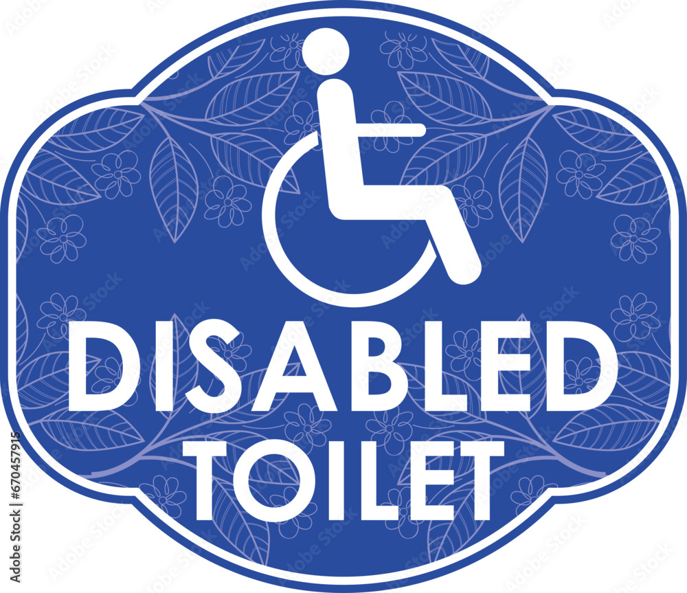 Disabled toilet icon in trendy outline style design. Vector graphic ...