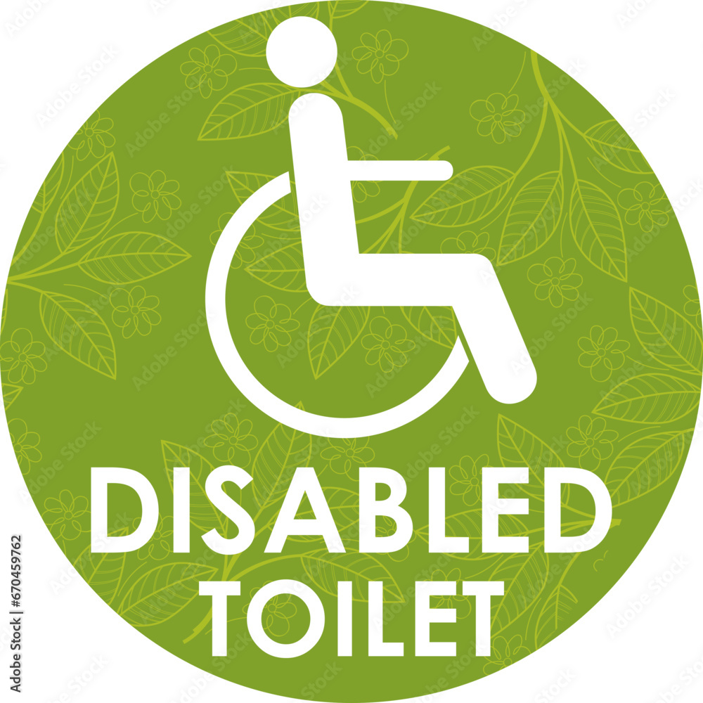Disabled toilet icon in trendy outline style design. Vector graphic ...