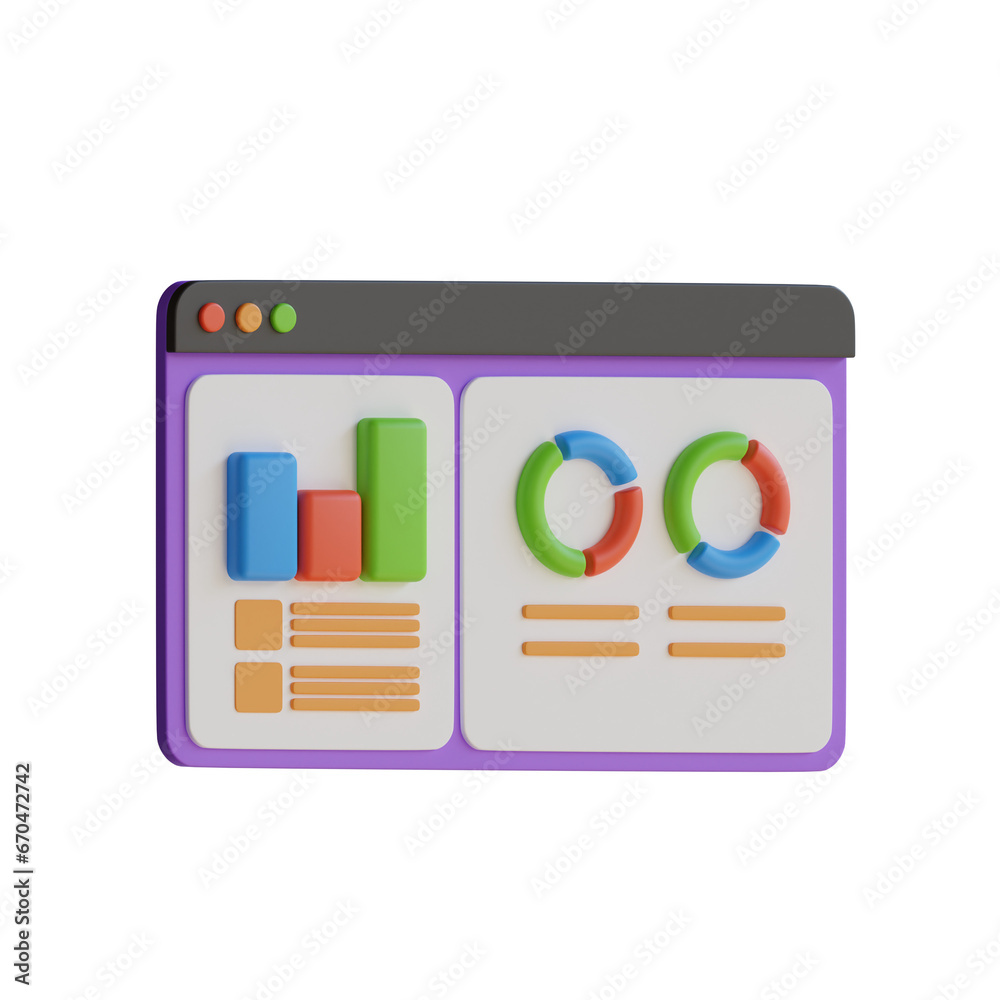 3D Model of Growth Dashboard. Growth Dashboard Design in 3D. 3d ...