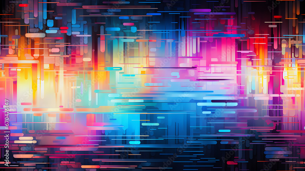 Seamless neon pixelated glitch distortion texture Stock Illustration ...