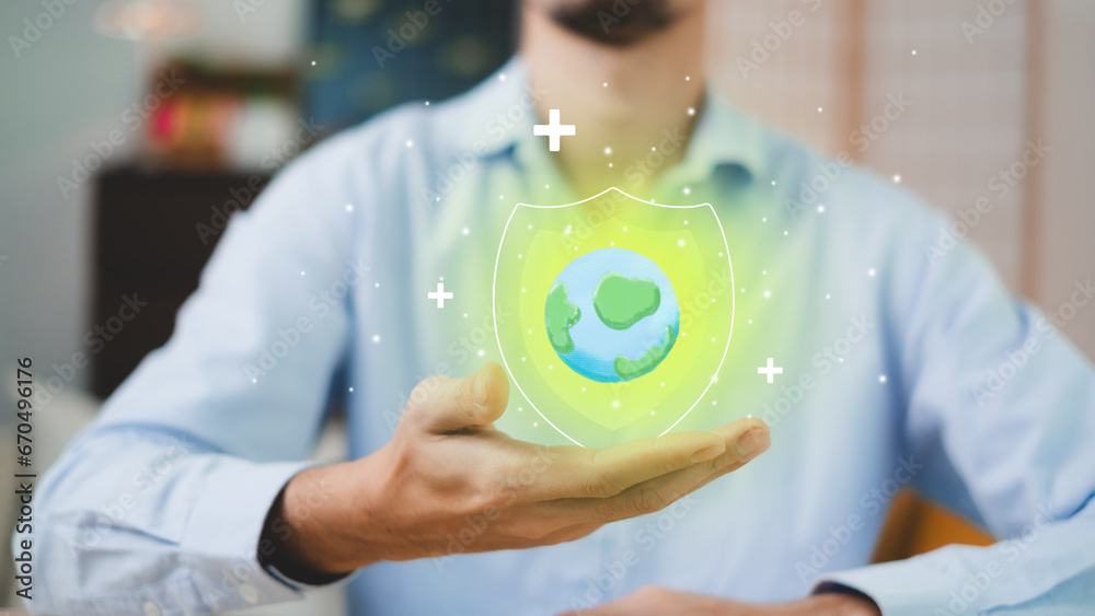 Concept of healing the world and global. Recovery planet earth. Care ...