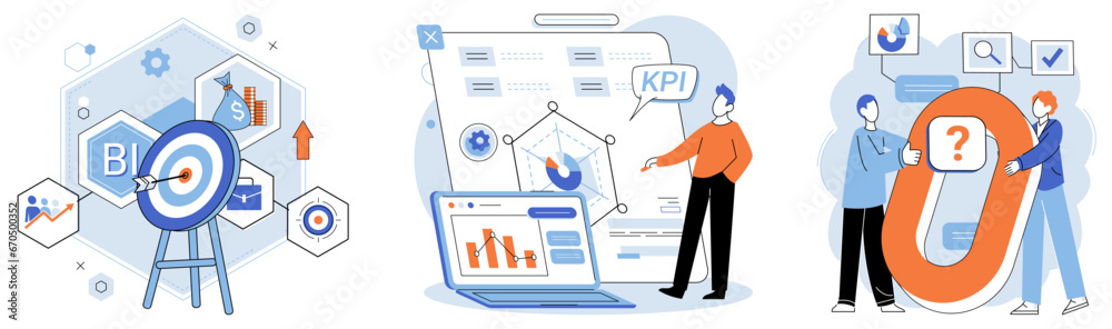 Business strategy. Vector illustration Effective communication fosters ...