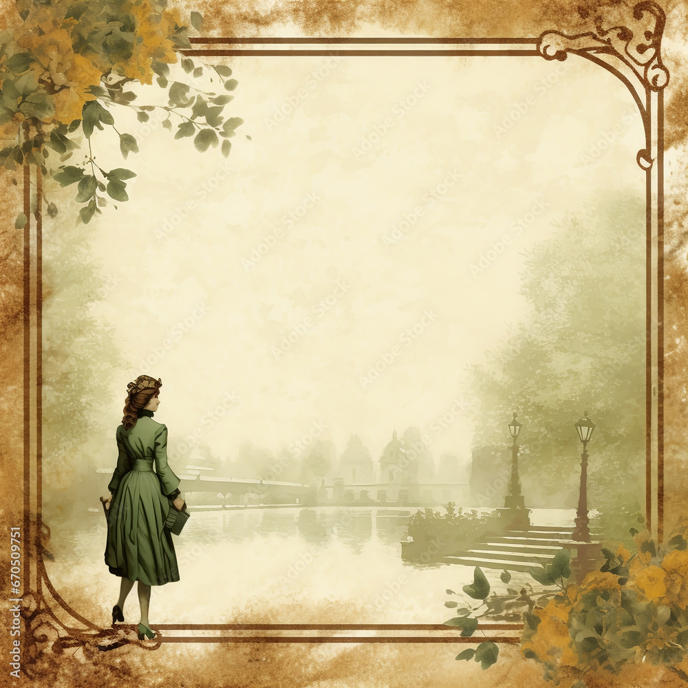 Digital scrapbooking paper with generous text space: Florentine ...