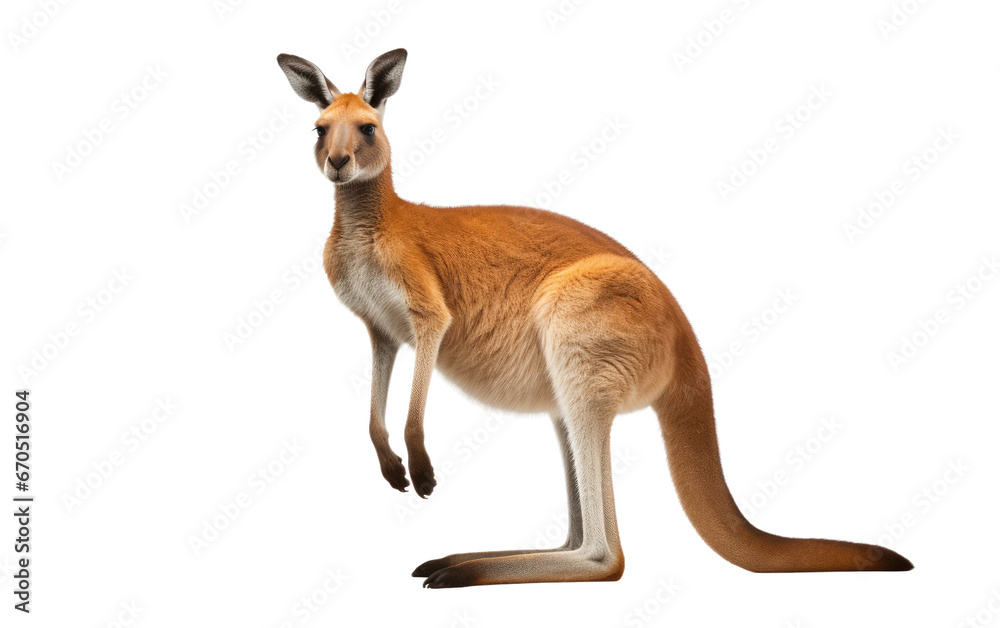 Kangaroo Iconic Australian Marsupial on isolated background Stock Photo ...
