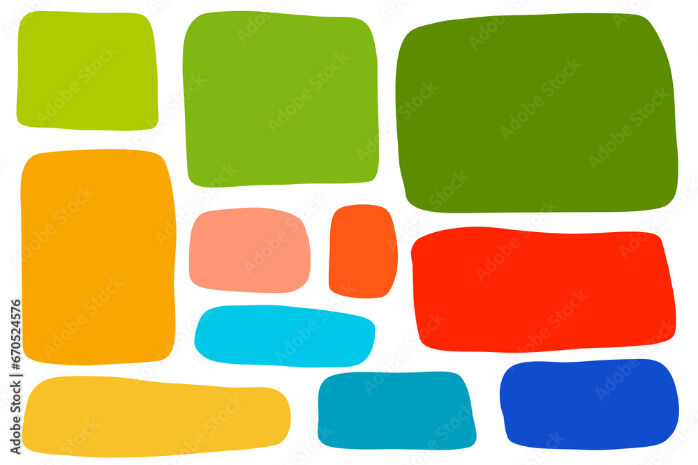 Quote color frames blank template collection. Hand drawn minimalist ...