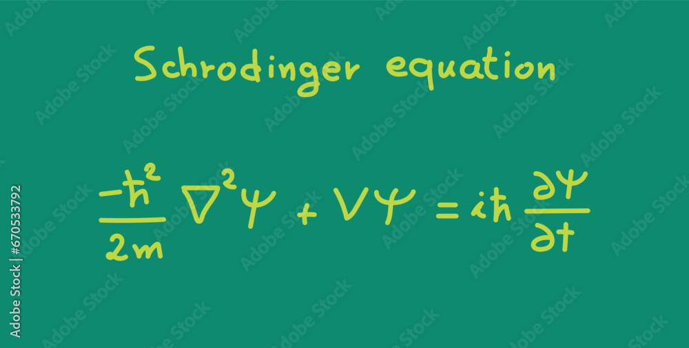 Schrödinger equation. Linear partial differential equation. Scientific ...