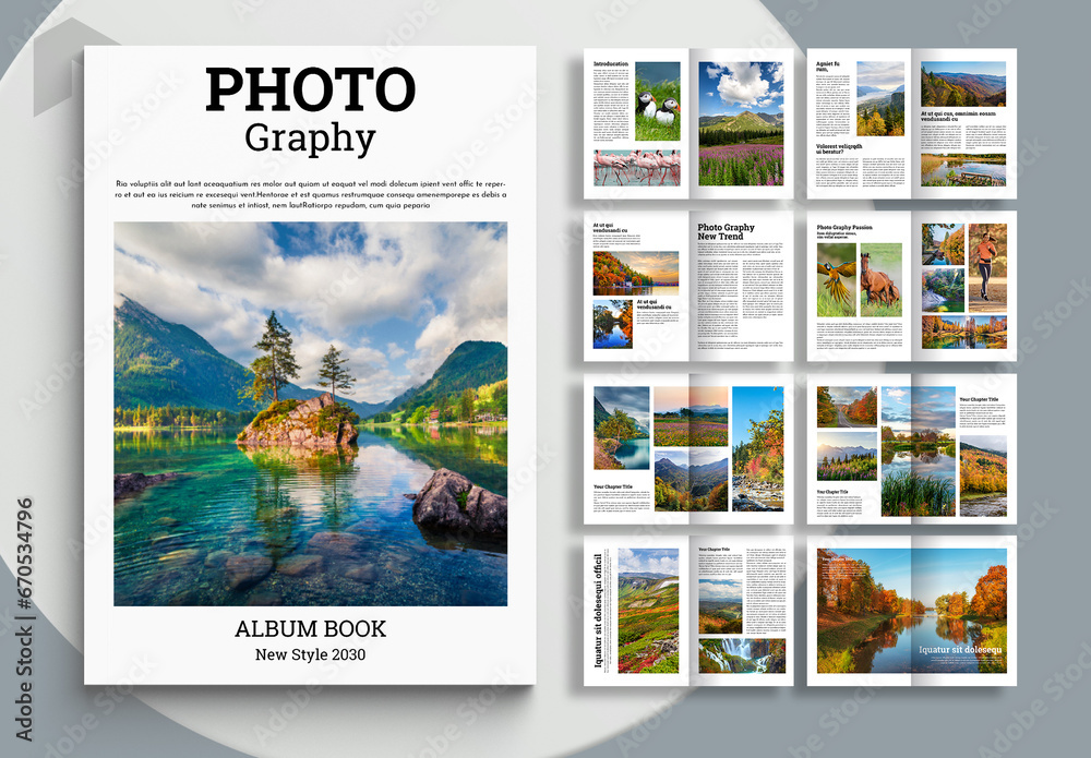 Photography Book Layout Stock Template | Adobe Stock