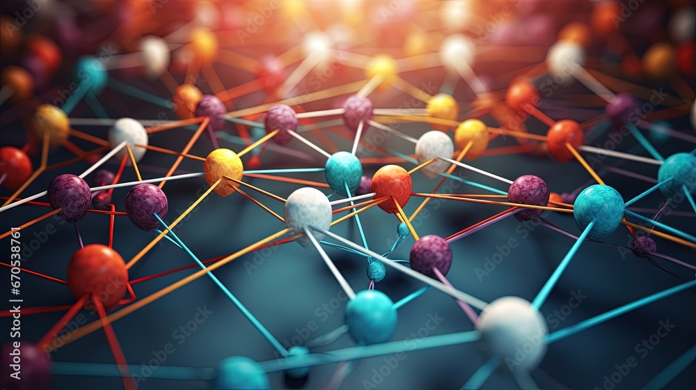 Connection network concept and connected diversity as circle shaped ...
