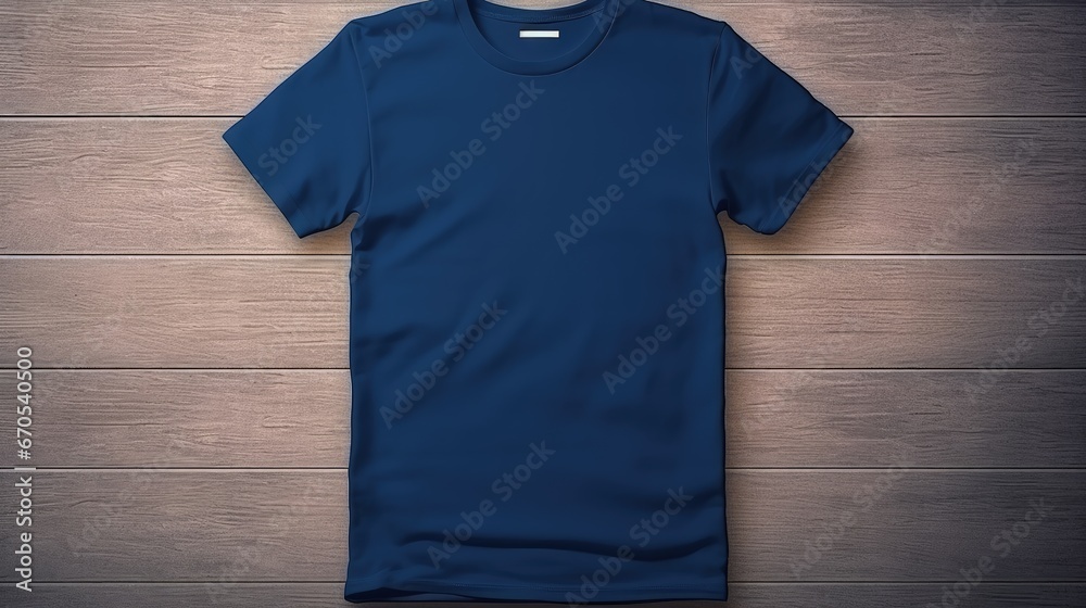 navy blue T-shirt template with nothing neat, mockup for design and ...
