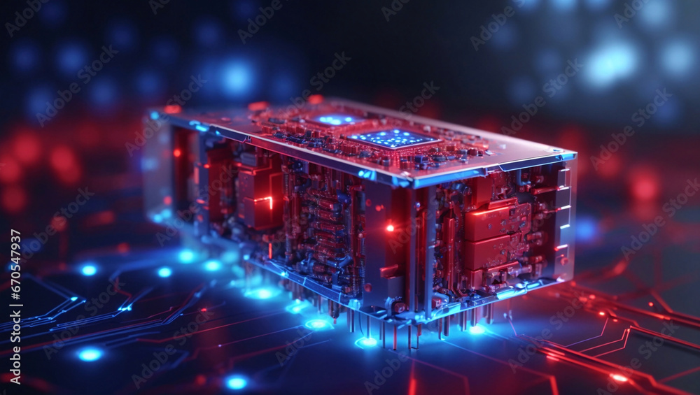 processing unit chipset that illustrates a cybersecurity concept:DDoS ...