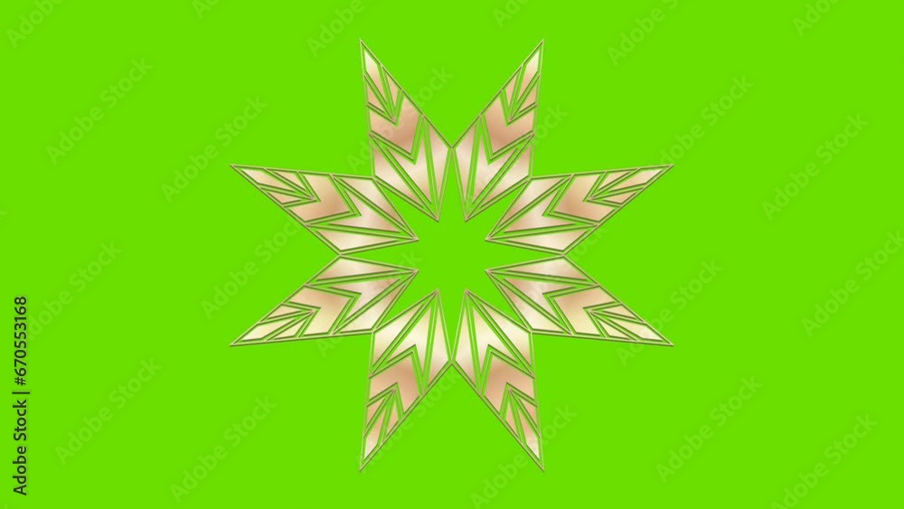 Art Deco Gatsby Golden Partitions animation on green screen. Incl ALPHA ...