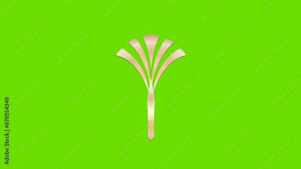 Art Deco Gatsby Golden Partitions animation on green screen. Incl ALPHA ...