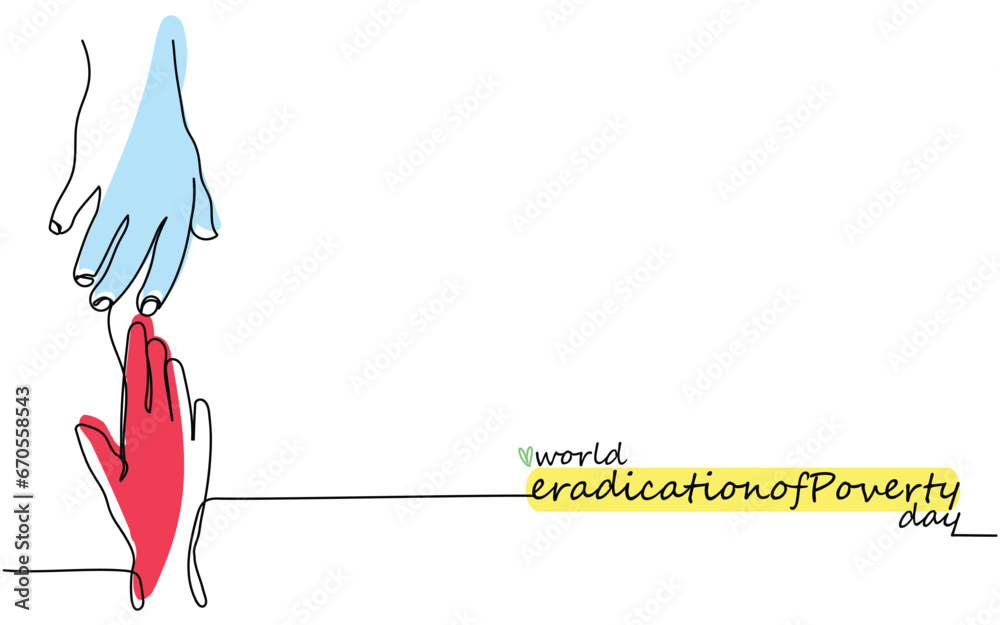 Eradication of poverty day in october. International poster art ...